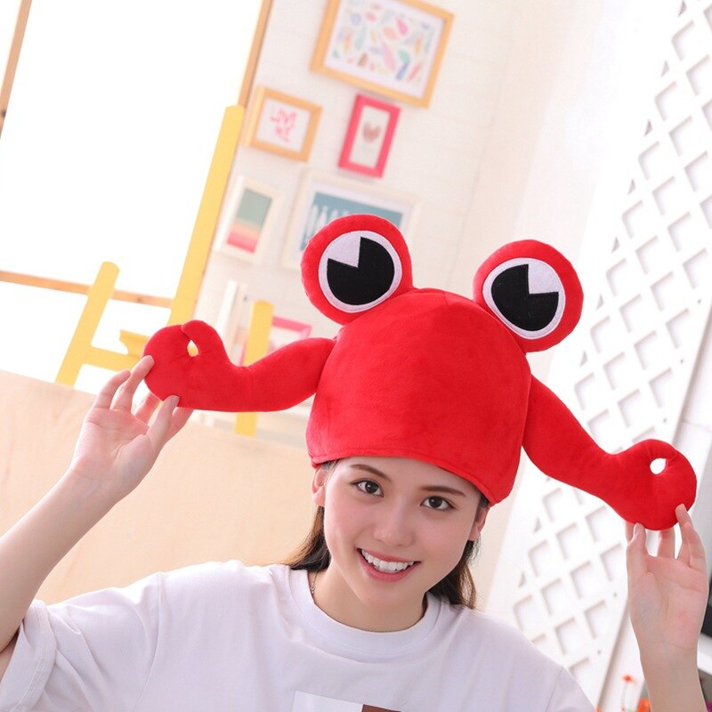 Crab Hat Plush Toy Animal Headgear Good Warm Cute ... – Grandado