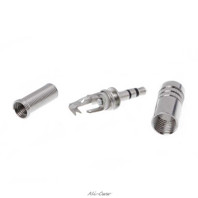 3.5mm 5 stk 3- polet stereo metal stik 3.5 stik & ... – Grandado