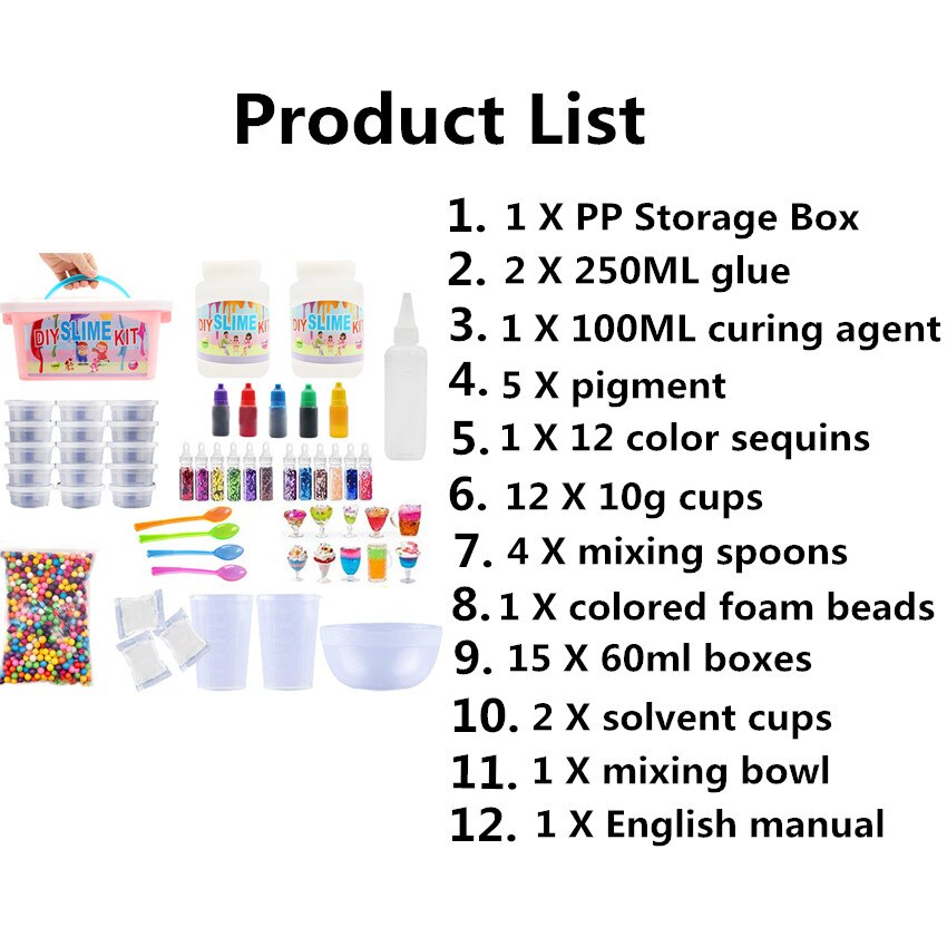 Slime DIY Mud Kit Slime Supplies Making Set Sensor... – Vicedeal