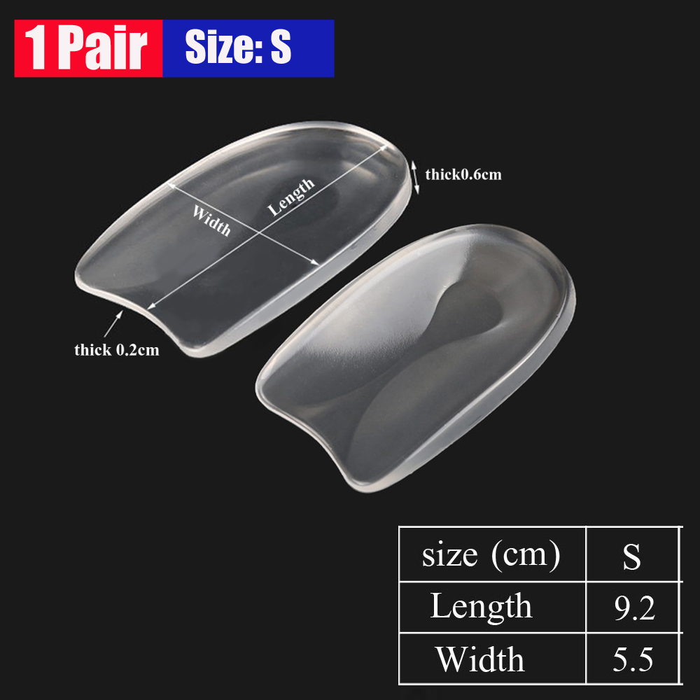 1Pair Silicone Heel Cups Shoe Inserts for Plantar ... – Grandado