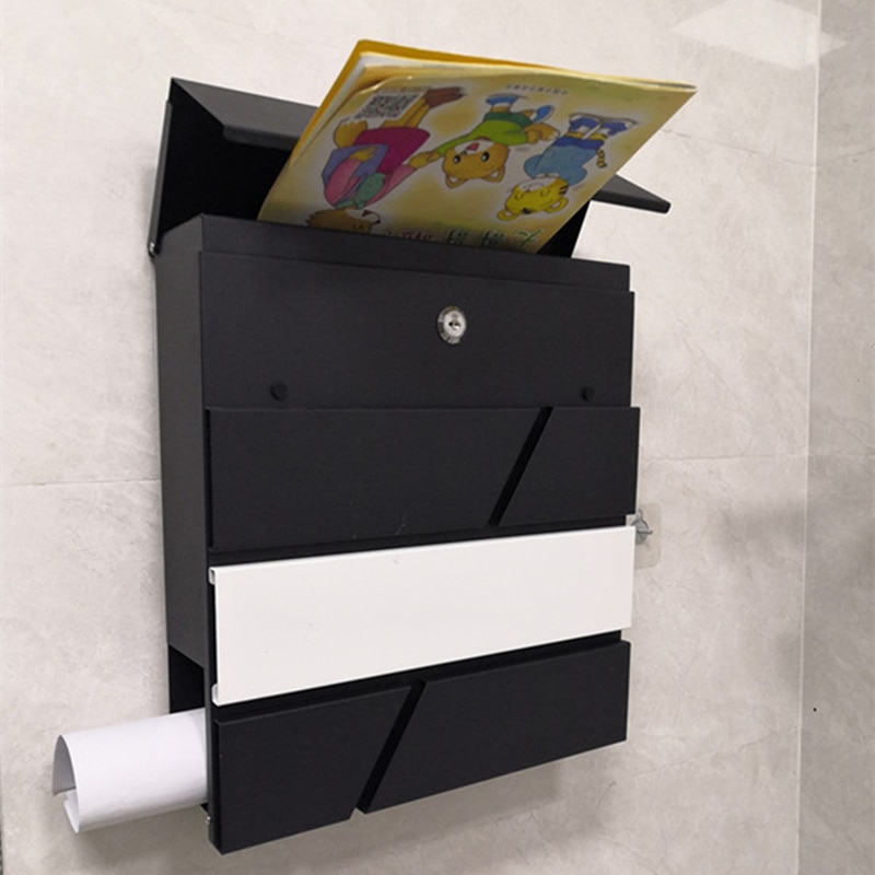 37X33X12CM Wall Mounted Modern Metal Mailbox Outdo... – Grandado