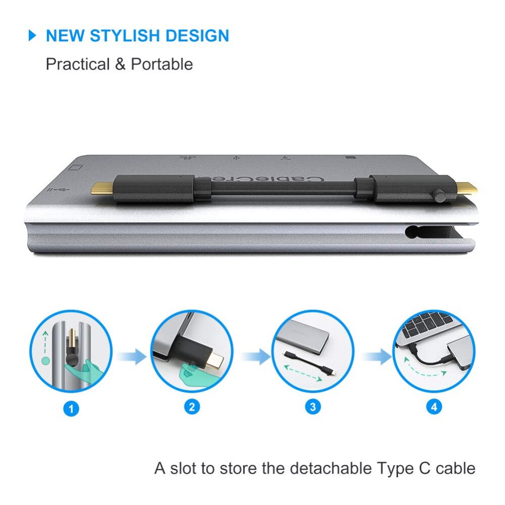 USB C Multiport Adapter, cableCreation Typ C zu HD... – Vicedeal