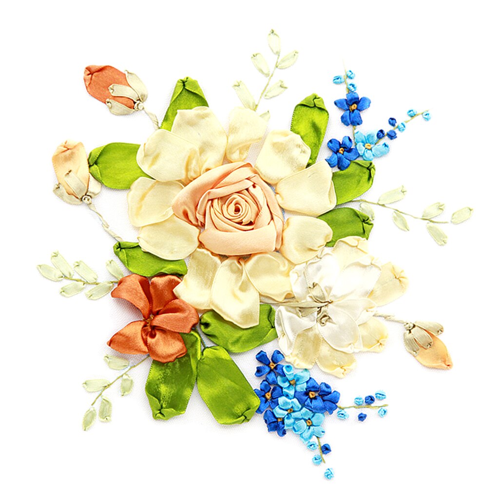 Handgemaakte Lint Borduurwerk Kits Diy Bloem Boeke... – Grandado