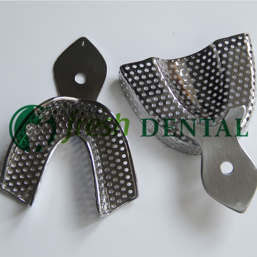 6PCS Dental Stainless steel impression Tray teeth ... – Grandado