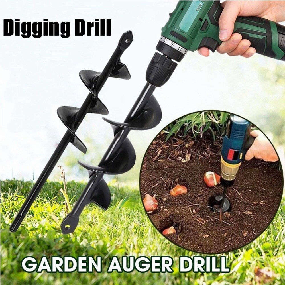 Carbon Steel Planter Garden Auger Spiral Drill Bit... – Grandado