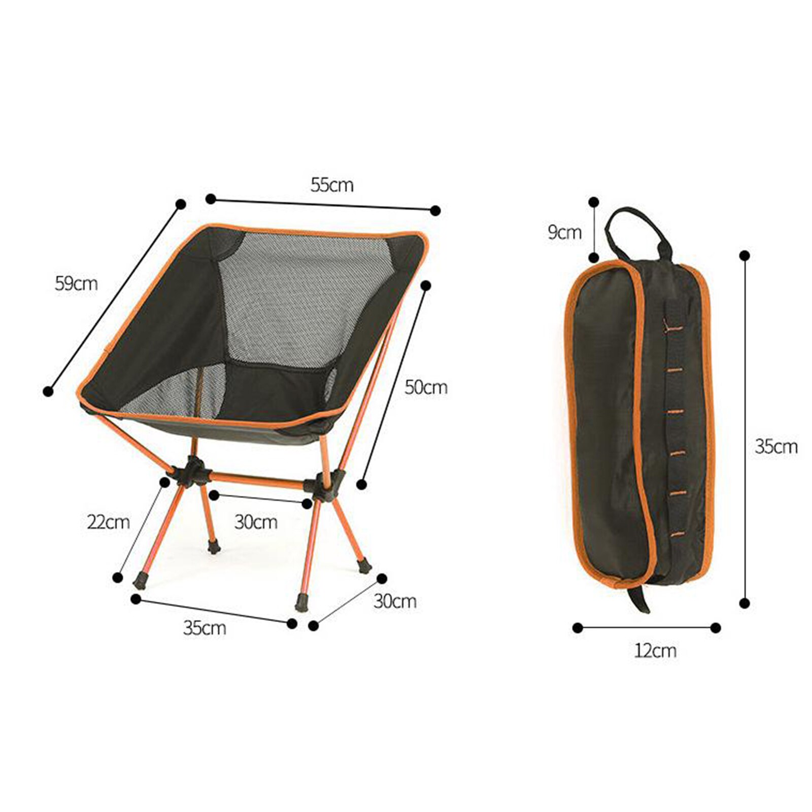 Chaise pliante de Camping, siège de pique-nique pl... – Grandado