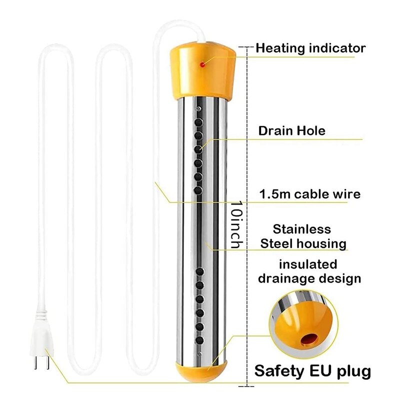 Immersion Heater, Travel Immersion Heater, 2000W M... – Vicedeal
