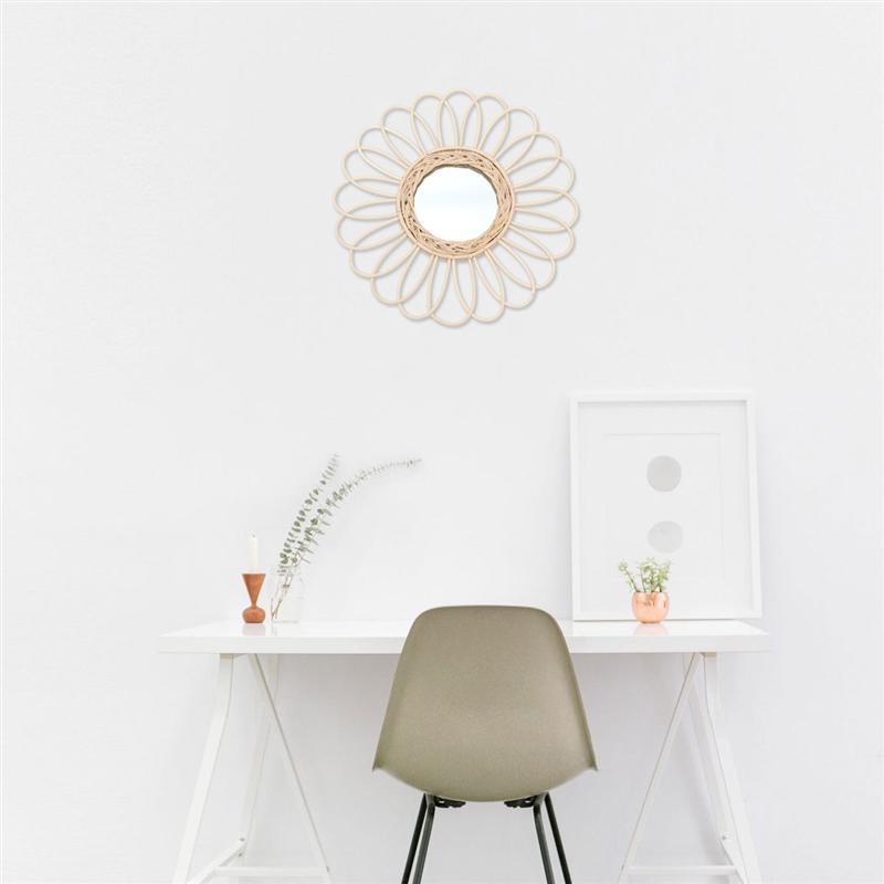 Rotan Art Spiegel Riet Geweven Spiegel Muur Opknop... – Grandado