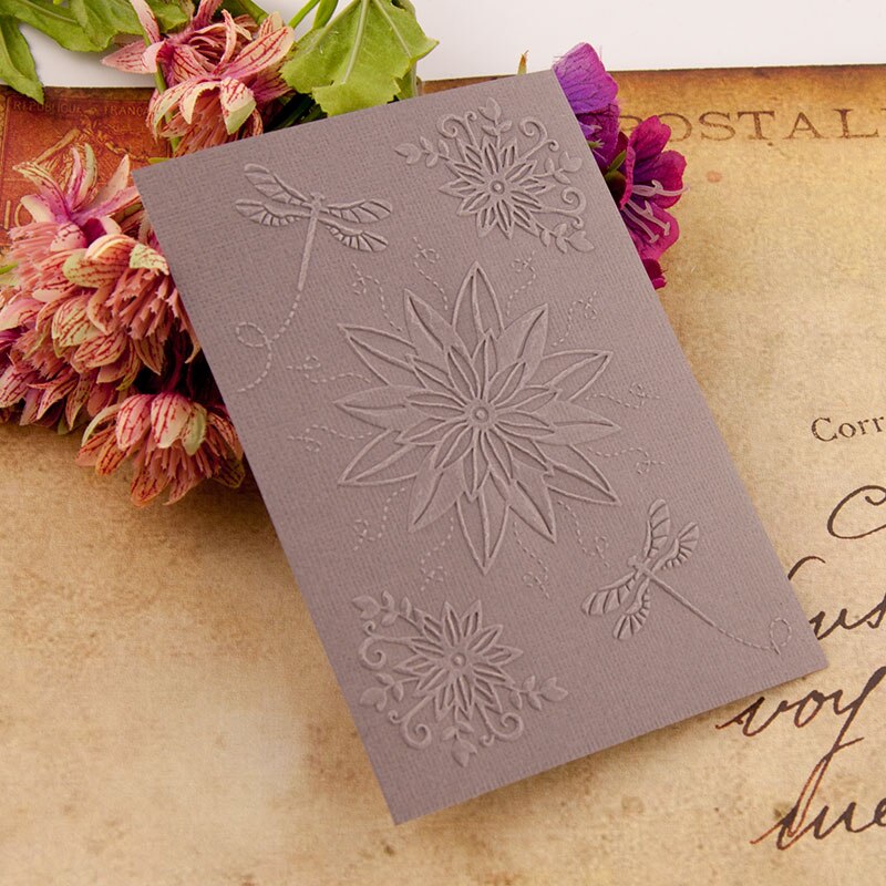 Flowers Dragonfly Embossing folders Plastic Templa... – Vicedeal