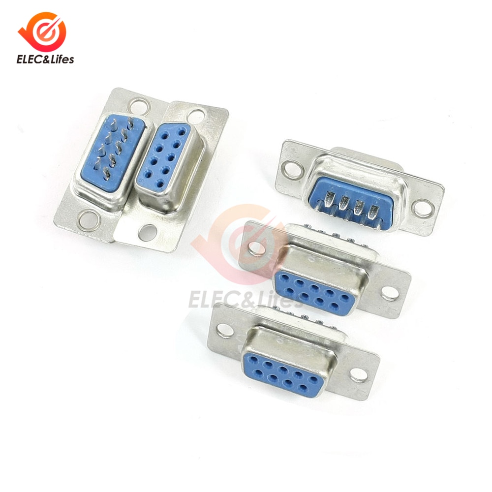 10Pcs RS232 DB9 Serial VGA 9 Pin Male Female Conne... – Grandado