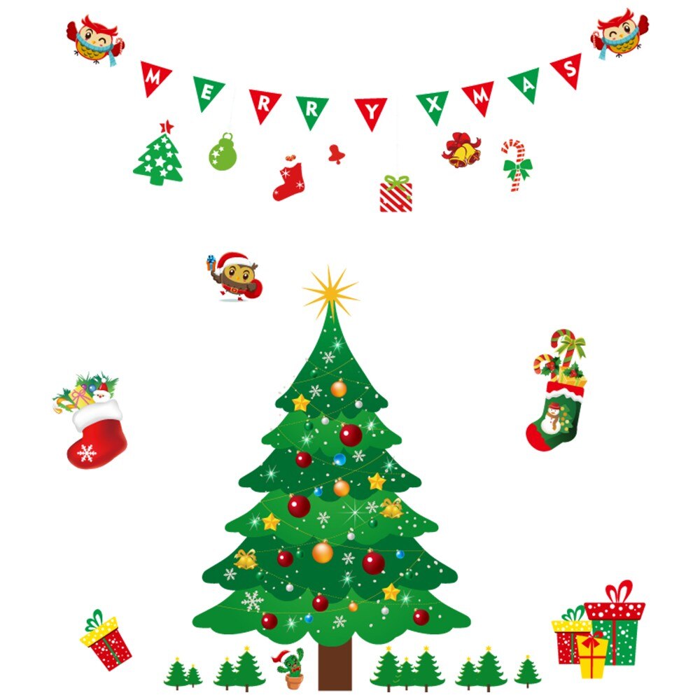 Kerst Verwijderbare Muursticker Versiering Muur Gl... – Vicedeal