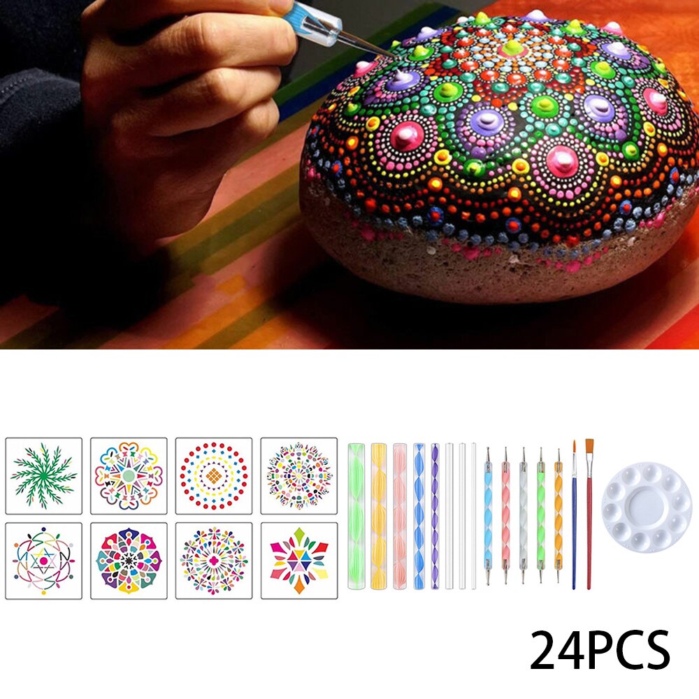 24 Piece Rock Dotting Tool Art Painting Tools Set ... – Grandado
