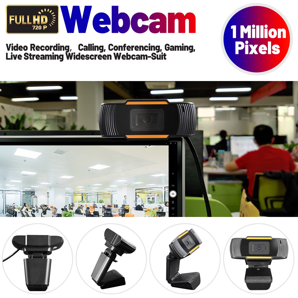 Podofo HD Webcam 1080P PC Web USB caméra caméra vi... – Grandado