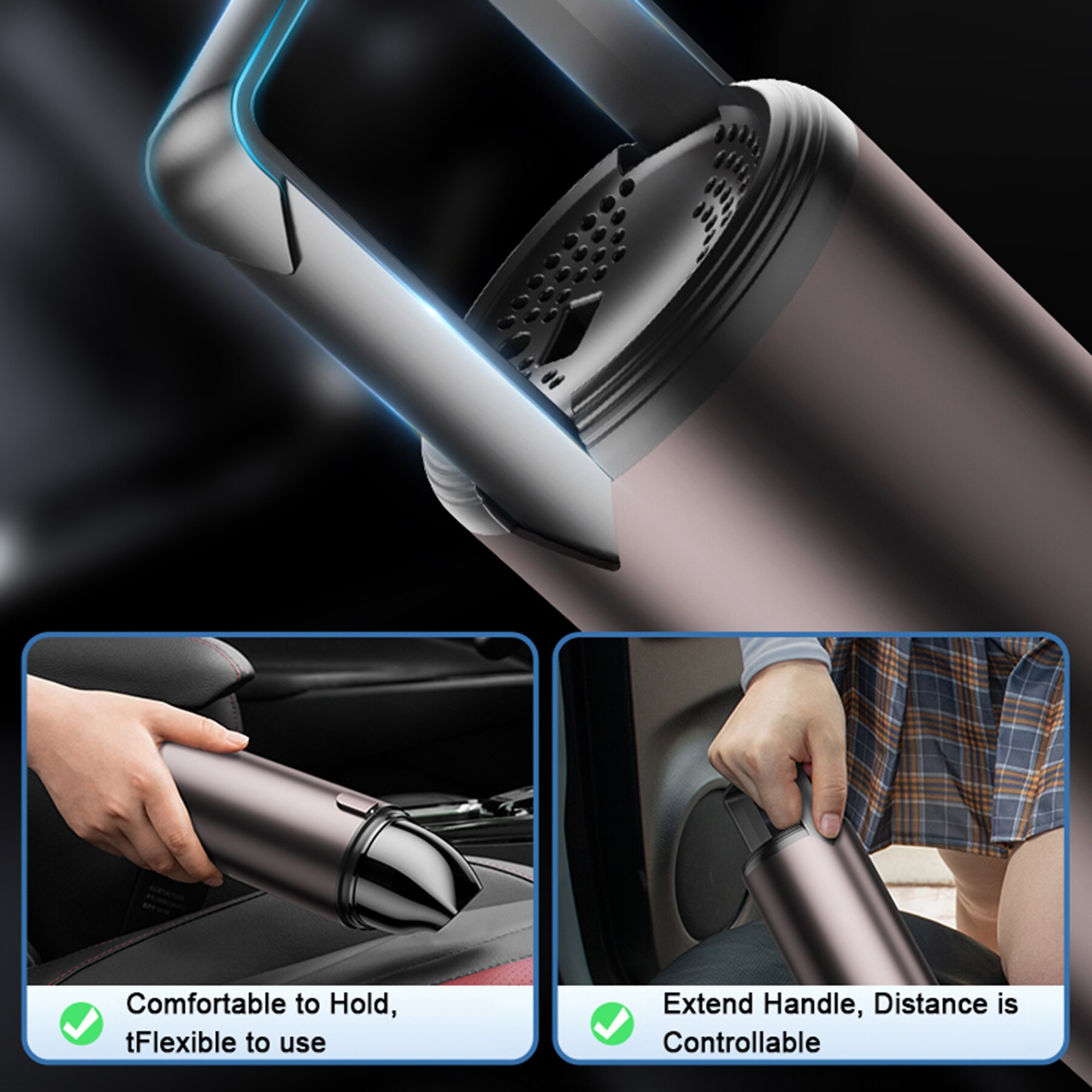 Portable voiture aspirateur sans fil Portable aspi... – Grandado