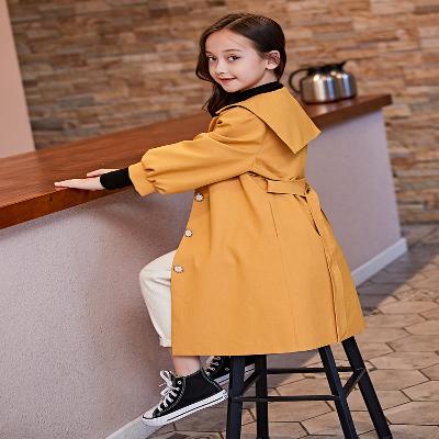 Girls Autumn and Winter Yellow Windbreaker Jacket – Grandado