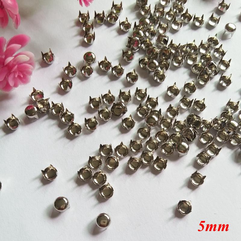 200pcs/lot 5mm Silver Metal Riveting Round Studs N... – Grandado