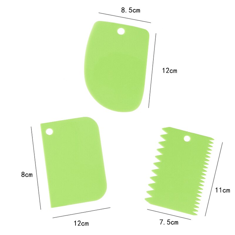 3 Pcs Baking Pastry Cream Scraper Teeth Edge DIY S... – Grandado