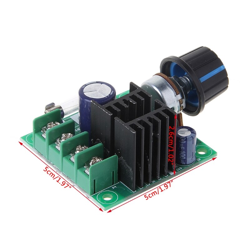 9V-50V 10A PWM DC Motor Speed Controller mit Knopf... – Vicedeal