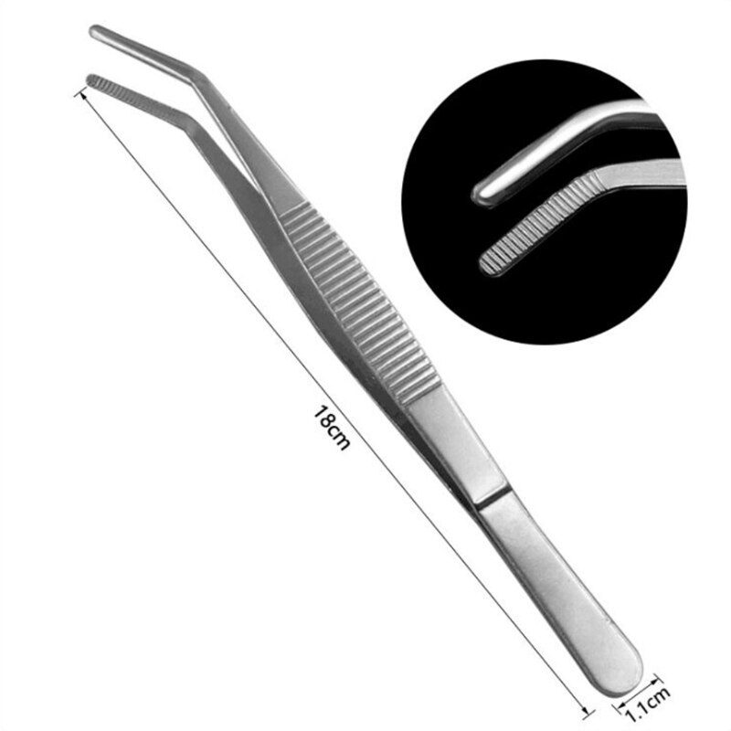 Curved Forceps Stainless Steel Tweezers Home Me di... – Vicedeal