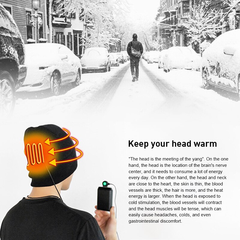 Rechargeable Electric Heated Hat Heated Knitting B... – Grandado