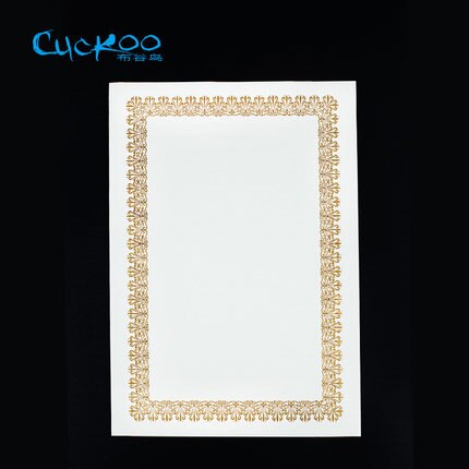 CUCKOO DIY typesetting nolverty Gilt border A4 pri... – Grandado