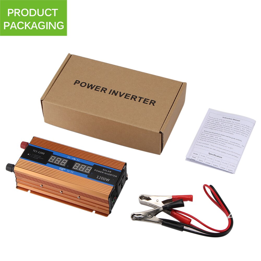 Onever 1200W Car Power Inverter USB Charge Watt DC... – Grandado