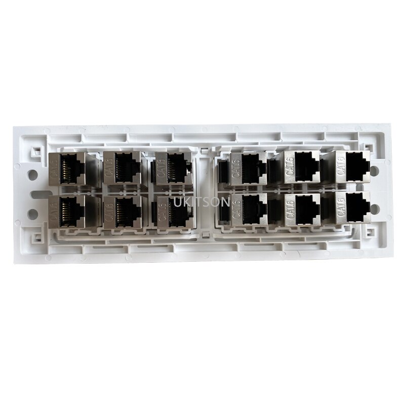 12 tomas escudo CAT6 RJ45 pared Panel conector hem... – Grandado