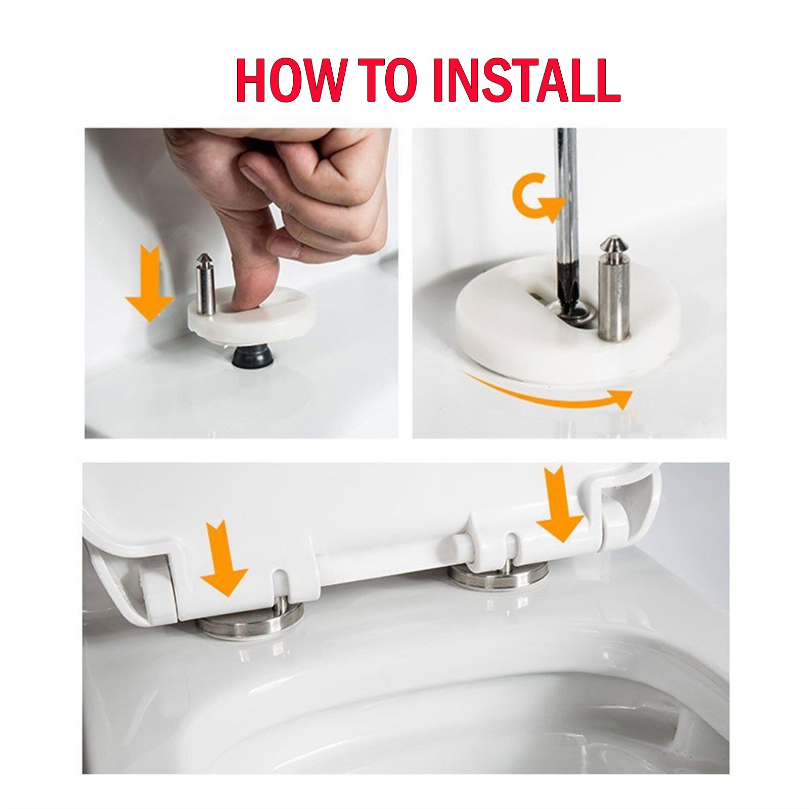 2Pcs Toilet Seat Hinges Replacement Fitting Screw ... – Grandado