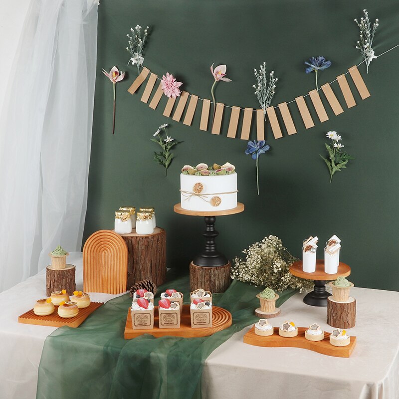 Water Ripple wooden forest dessert table display s... – Vicedeal