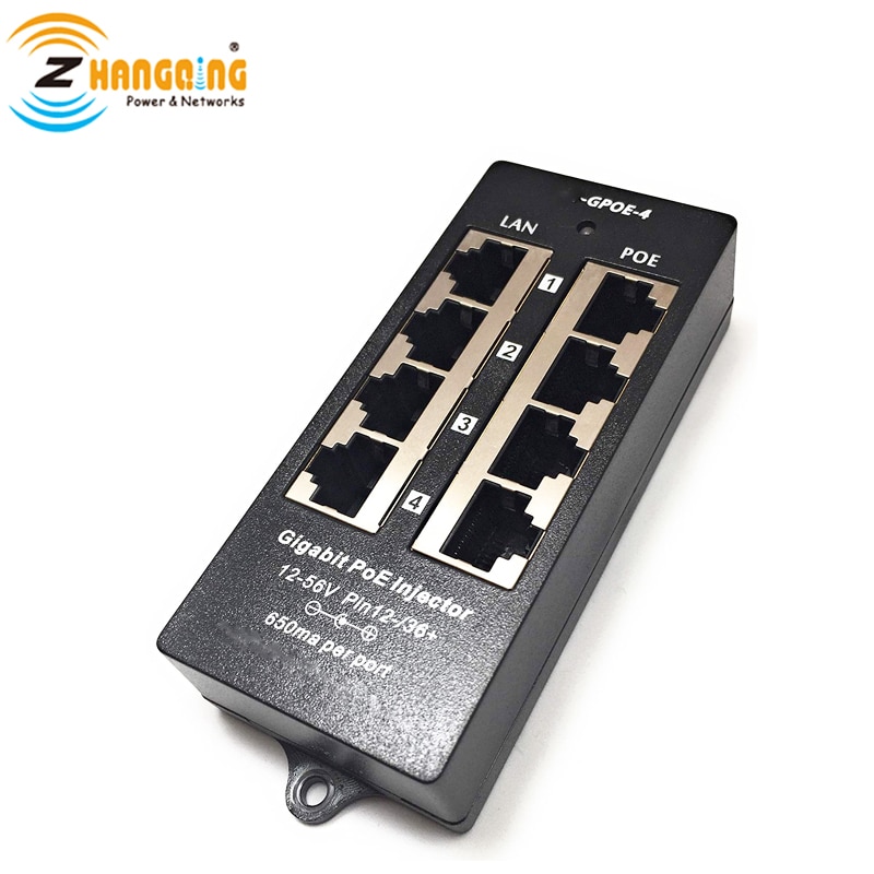 4 port gigabit Poe Injector for 802.3af Devices - ... – Vicedeal