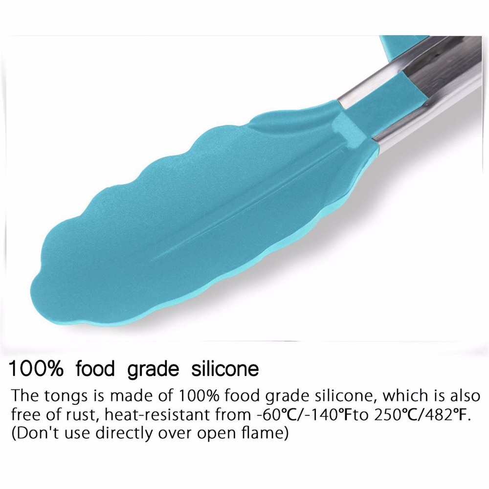 12 Inch Extra Long Tong Silicone Food Tong Kitchen... – Grandado