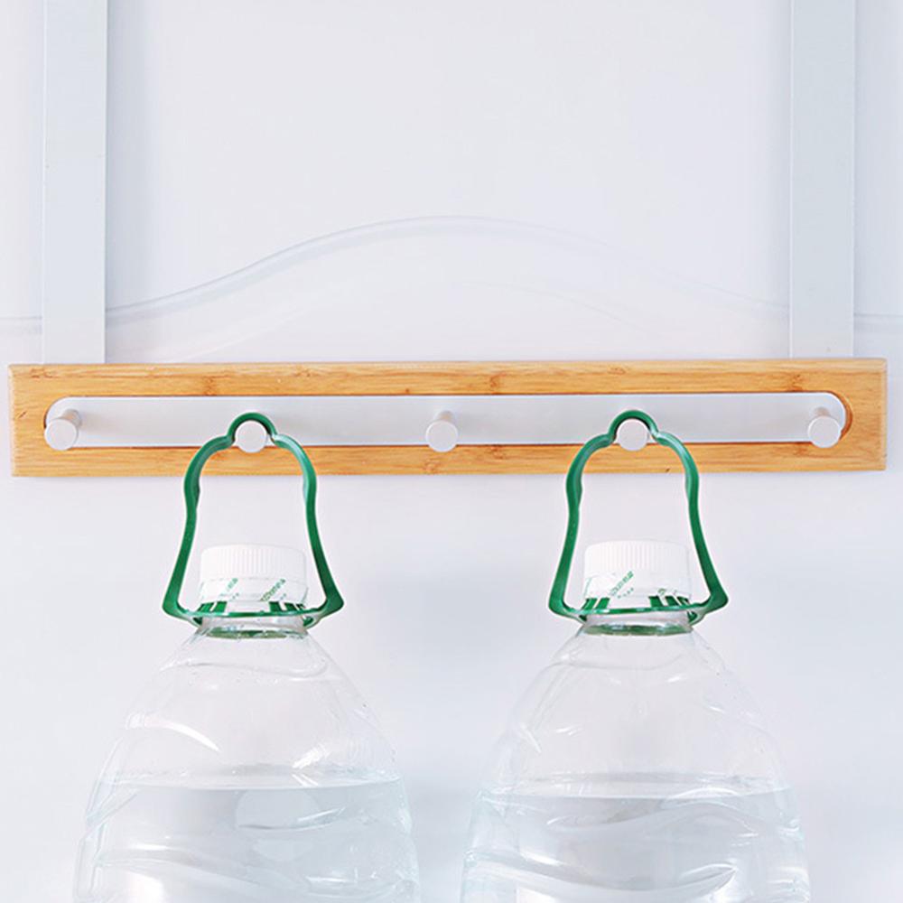 Door Back Rack Bamboo Aluminum 5 Hooks Organizer C... – Grandado