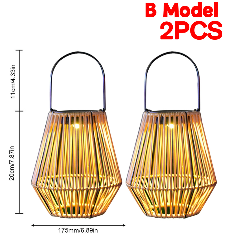 Rattan Bamboo Lamp IP65 Waterproof Hanging/Standin... – Grandado