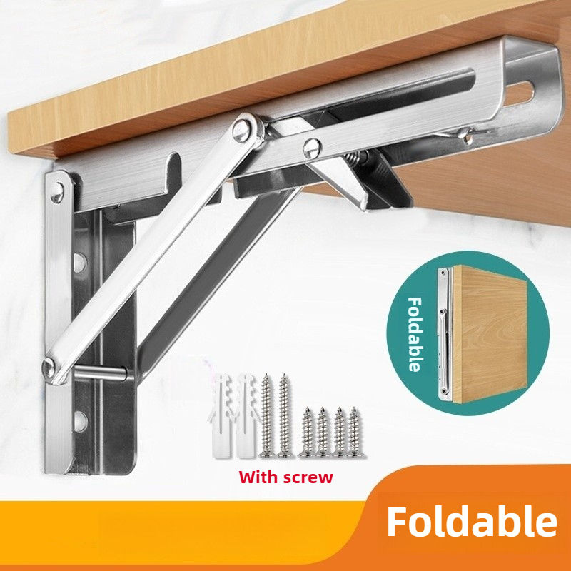 2pcs 8inch Heavy Duty Folding Shelf Brackets Trian... – Grandado