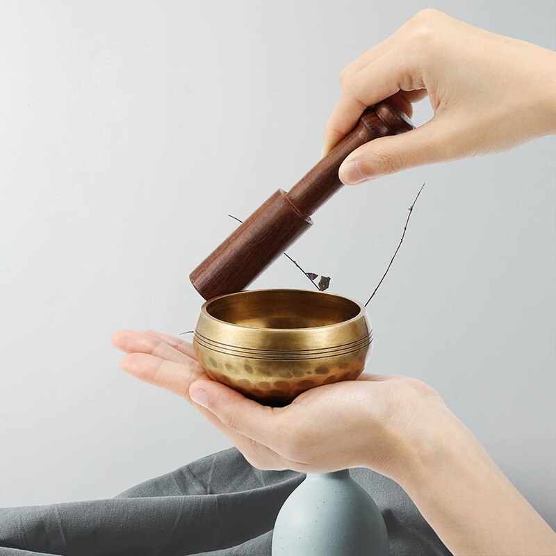 Meditation Bowl Set Premium High Brass Traditional... – Grandado