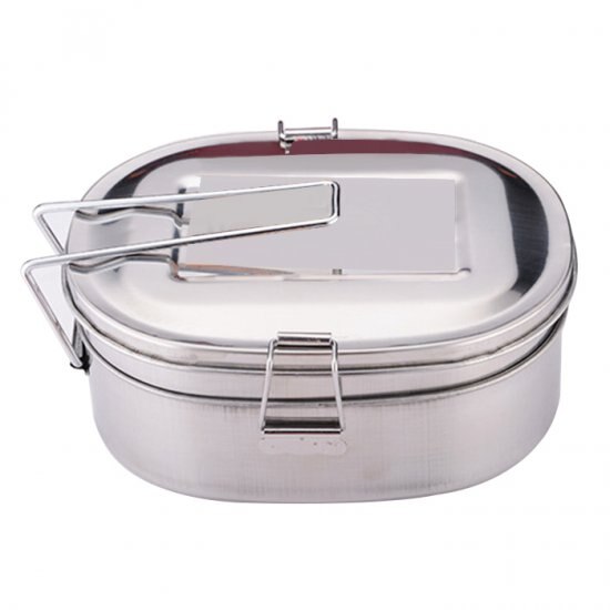 Large Stainless Steel Student Oval Case Bento Lunc... – Grandado