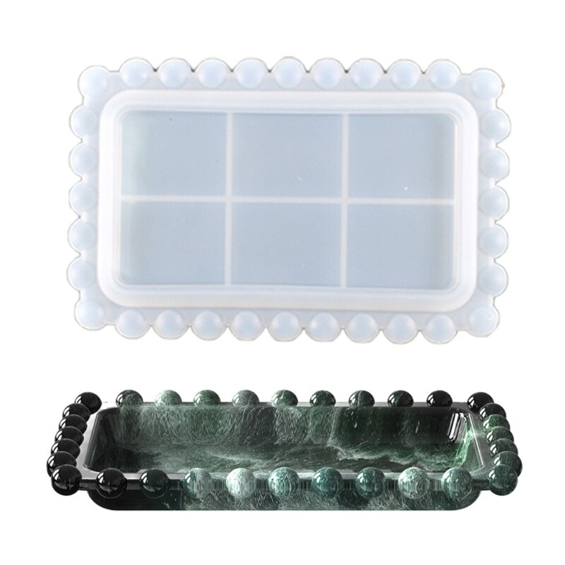 Rechthoekige Kralen Fruit Opbergdoos Epoxyhars Mol... – Grandado