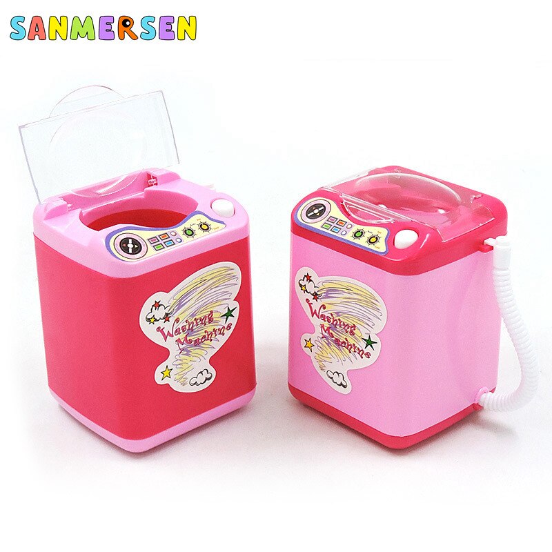 Pink Mini Electric Washing Machine Toys Makeup Bru... – Grandado