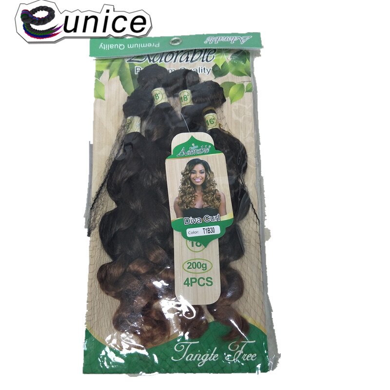 Eunice Hair Bundles Pre-Colored 4PCS/Package Synth... – Vicedeal