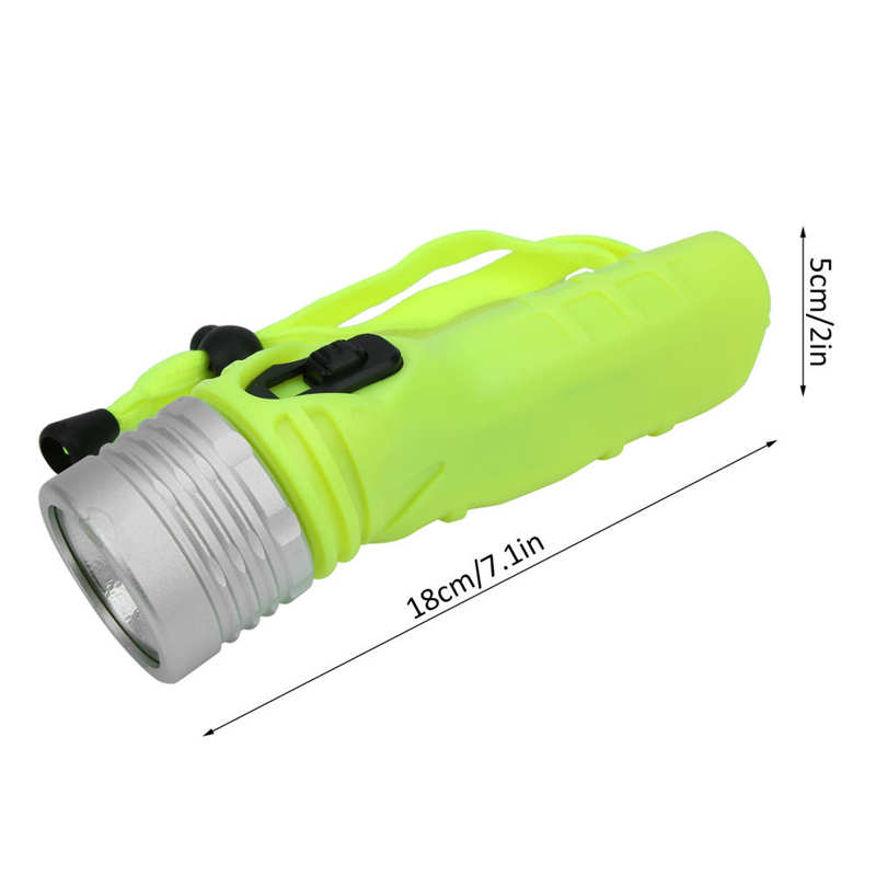 Underwater Flashlight 18x5cm Ergonomically Alumini... – Grandado