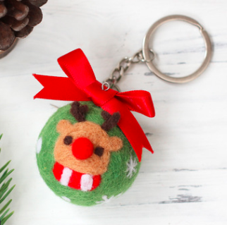 Key chain wool needlepoint kit wool felt needle fe... – Vicedeal