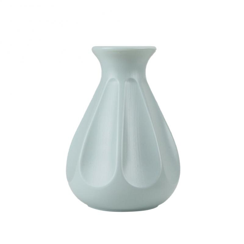 Simple Ceramic Look Plastic Vase Home Nordic Livin... – Grandado