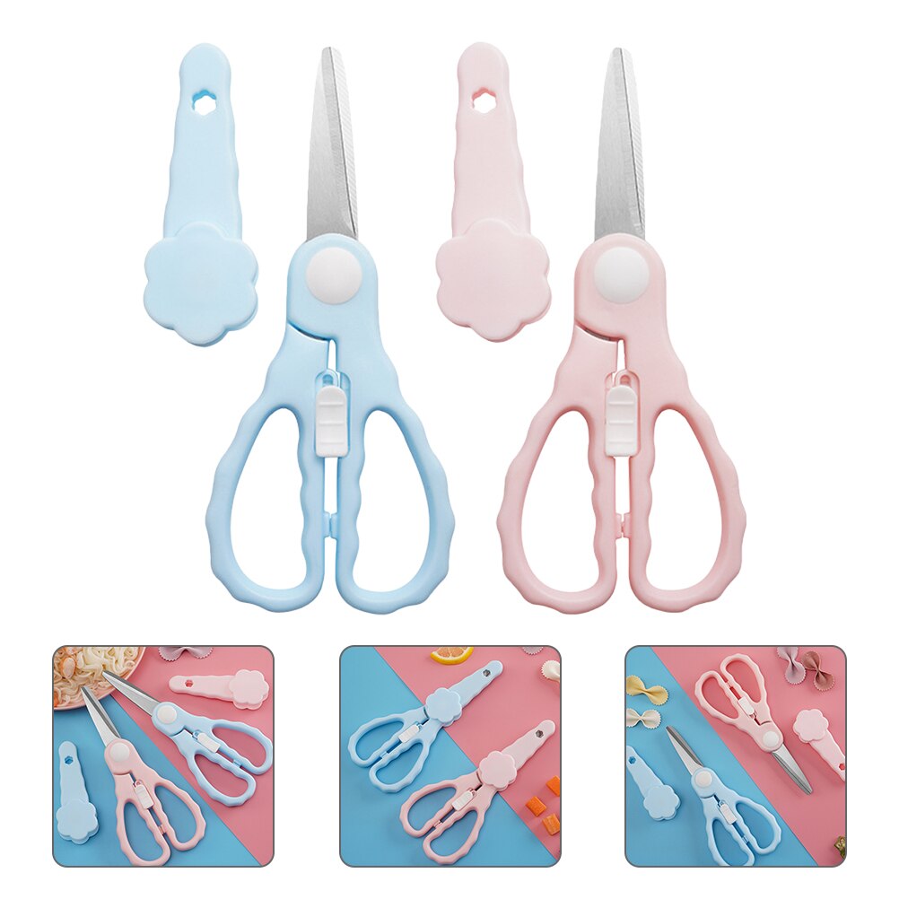 2pcs Portable Toddler Food Scissors Safety Baby Fo... – Grandado