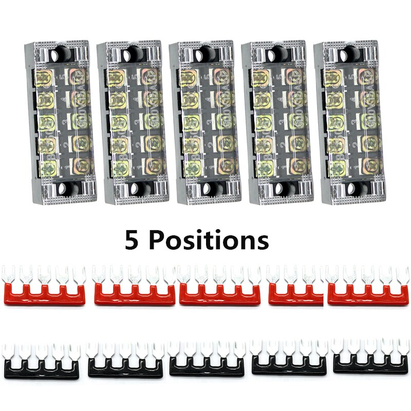 600V 15A 5/6/12 Positions Screw Barrier Terminal B... – Vicedeal