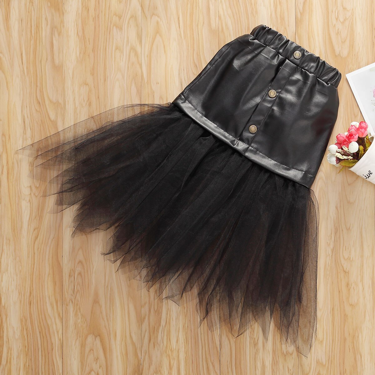 Mode 1-6Y Baby Meisjes Lederen Rokken Meisje Zwart... – Grandado