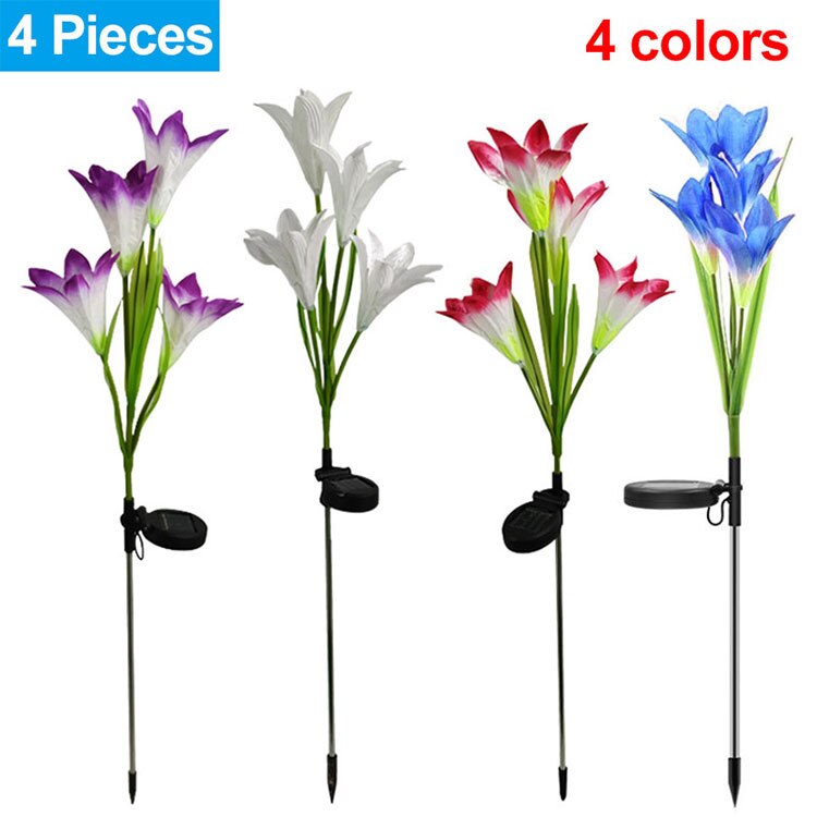 LED Solar Garden Light Outdoors Lily Flower Lamp S... – Vicedeal