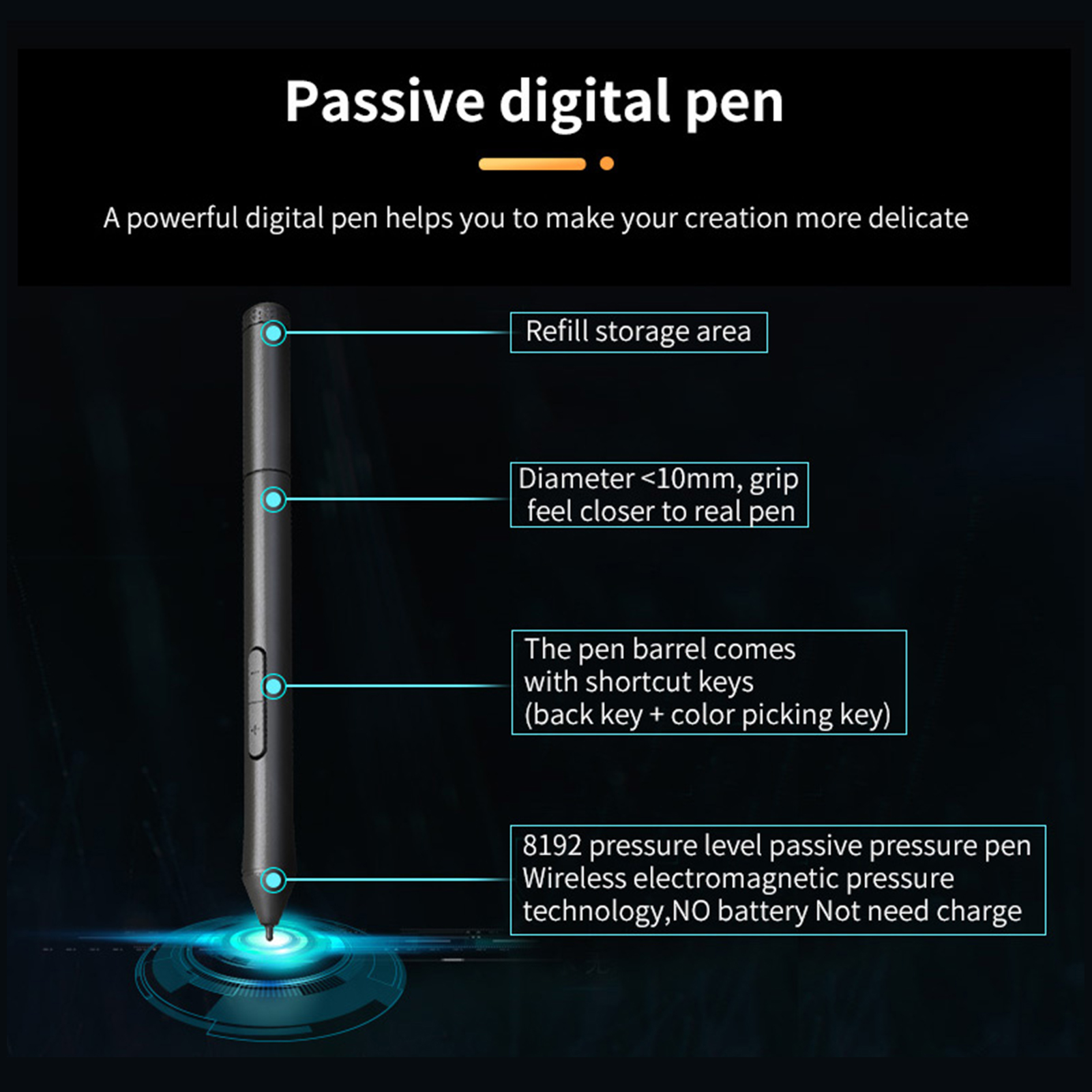 10moons G50 Graphics Drawing Tablet Ultralight Dig... – Grandado