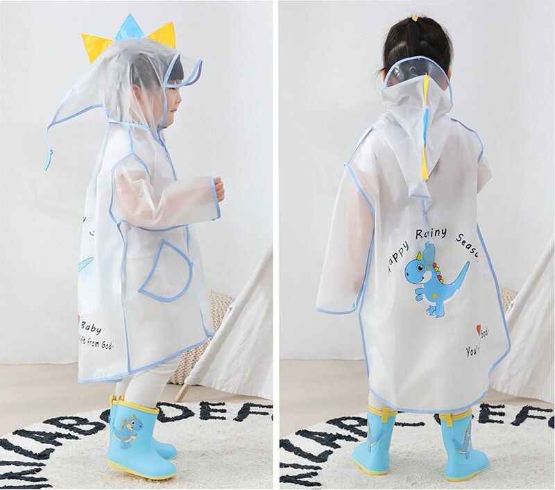 Cartoon Dinosaur Kids Raincoat Waterproof Boys Gir... – Vicedeal