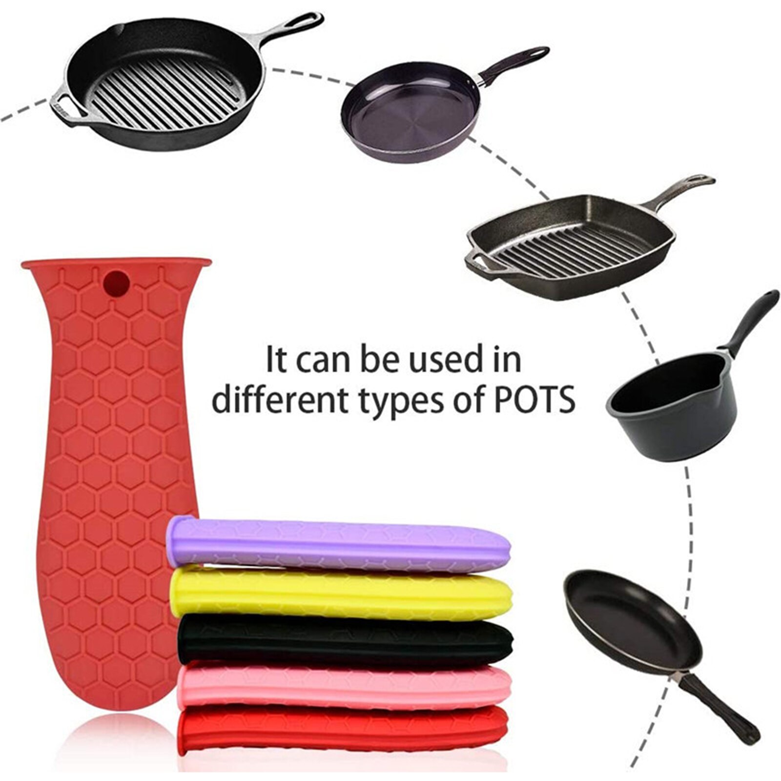 3 Stks/set Pot Silicone Keuken Tool Pot Handvat Co... – Vicedeal