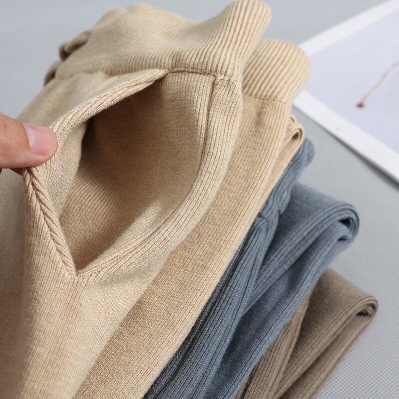 GIGOGOU Autumn Knitted Womens Pants Crop Harem Pan... – Vicedeal